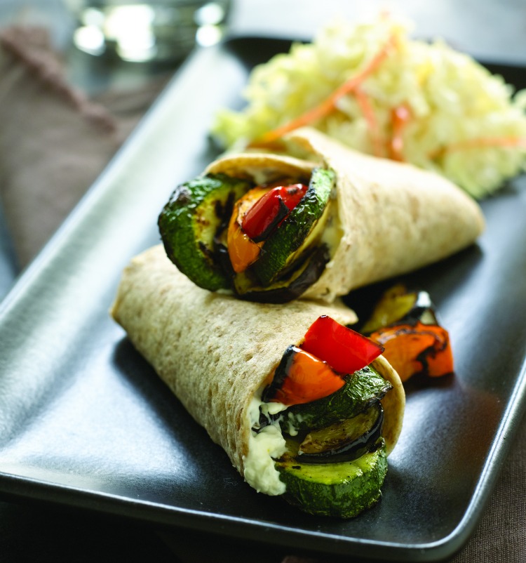The Joy of Kosher Grilled Vegetable Wraps With Creamy Coleslaw by Jamie ...